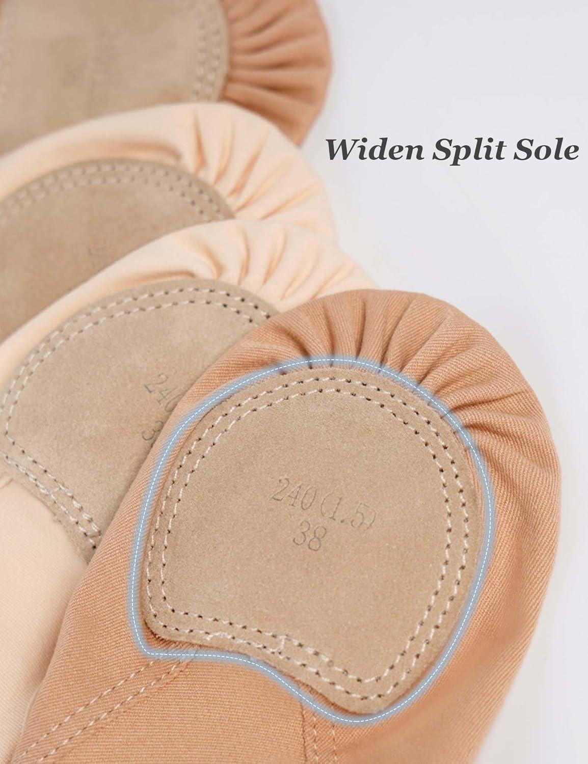 Cloud Soft 4 Way Stretch Canvas Ballet Shoes Split Sole Dance Slippers ...